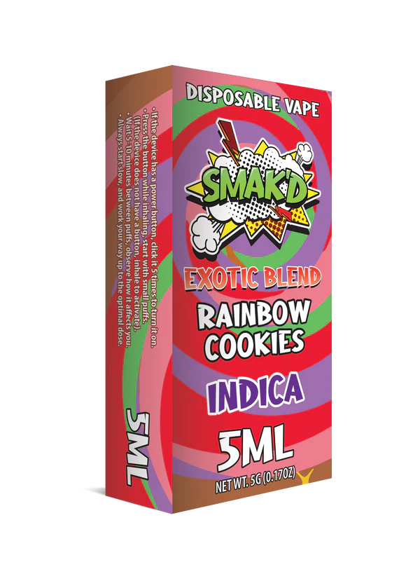 Smakd disposable | Smak’d Exotic Blend 5ML Vape Rainbow Cookies | Legal ...